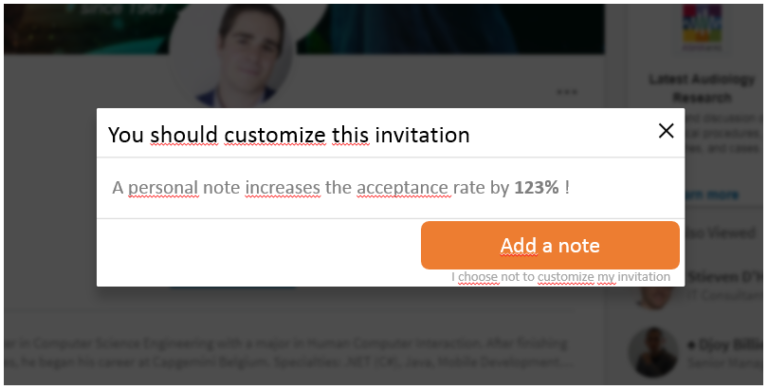 LinkedIn invitations: how to encourage more personalization