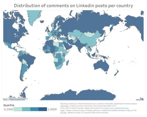 LinkedIn: engagement statistics by country and language [2021]