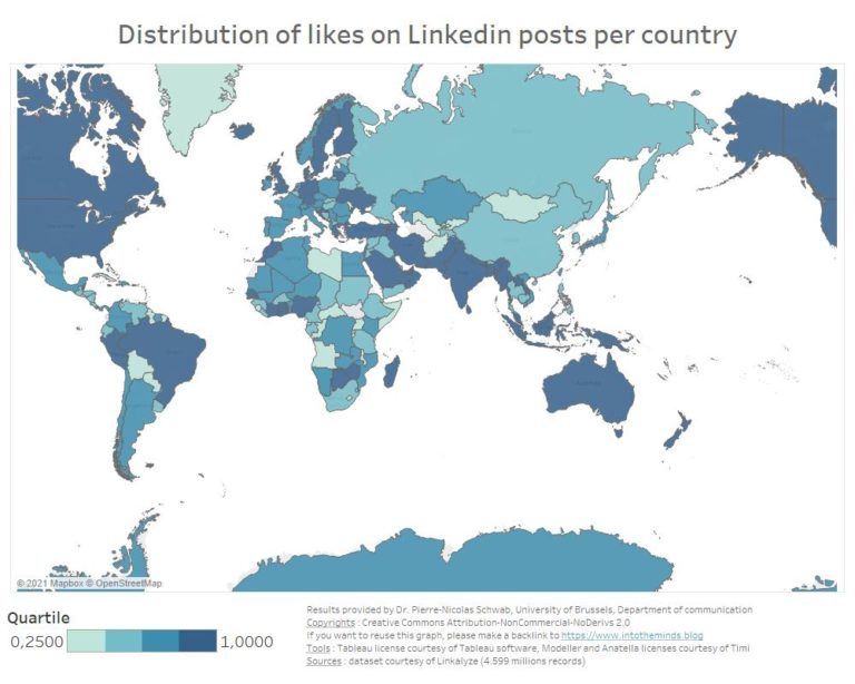 LinkedIn: engagement statistics by country and language [2021]