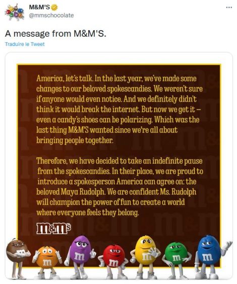 M&M's y woke: análisis de la desaparición de las mascotas